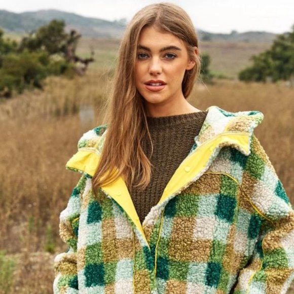 DAVI & DANI | Jackets & Coats | Plaid Contrast Back Spirit Hem ...